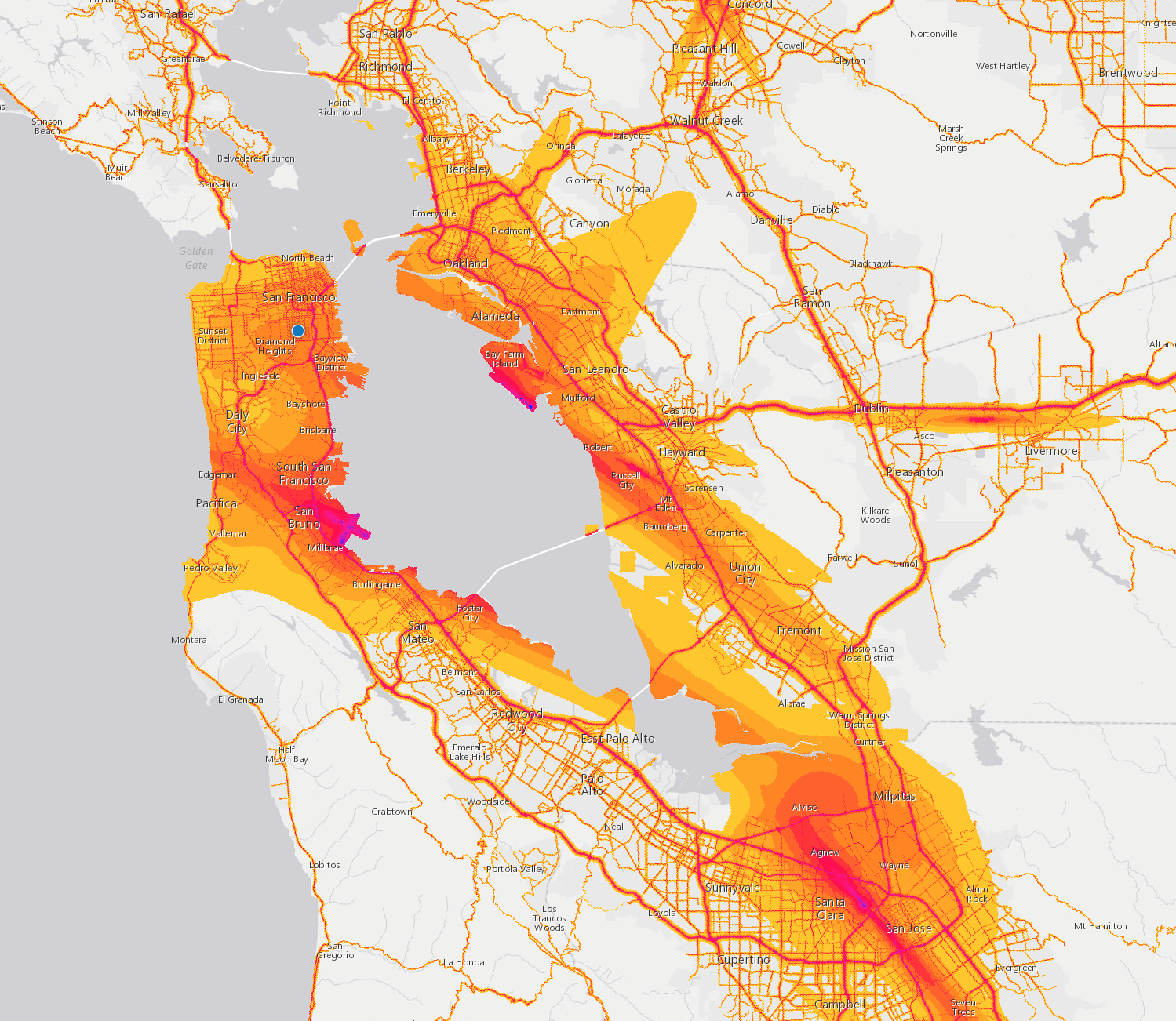 Actual-Size Blog » Blog Archive » DOT Noise Map